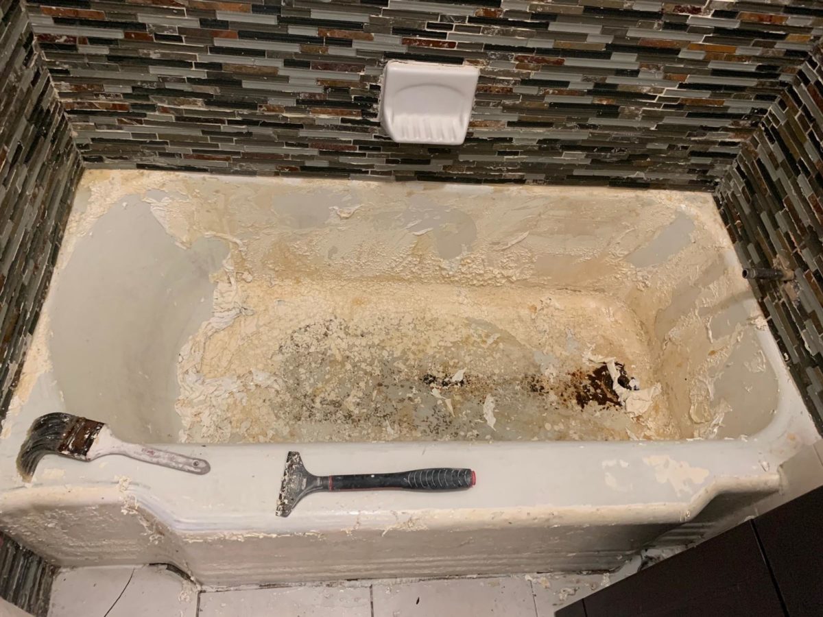 Resurfacing a Cast Iron Tub | White Glove Bathtub and Tile Reglazing